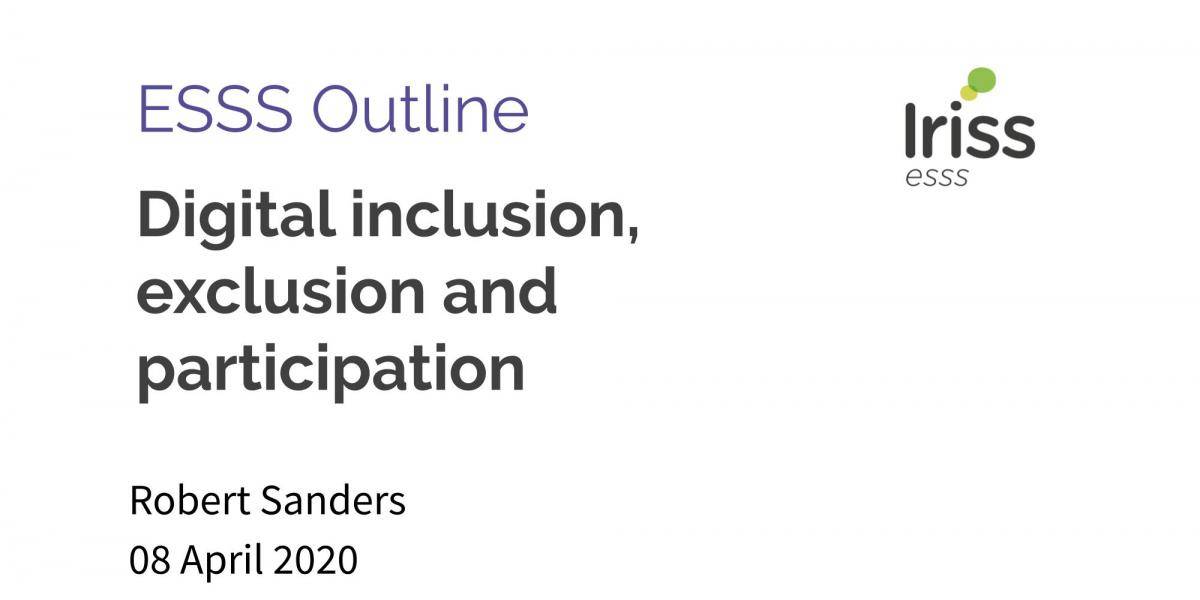 Digital inclusion, exclusion and participation | Iriss